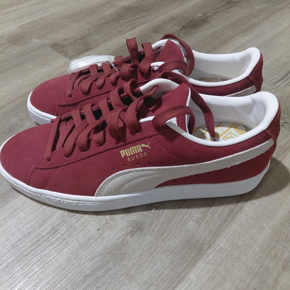 Puma | Shoes | Puma Suede Red Sneakers | Poshmark